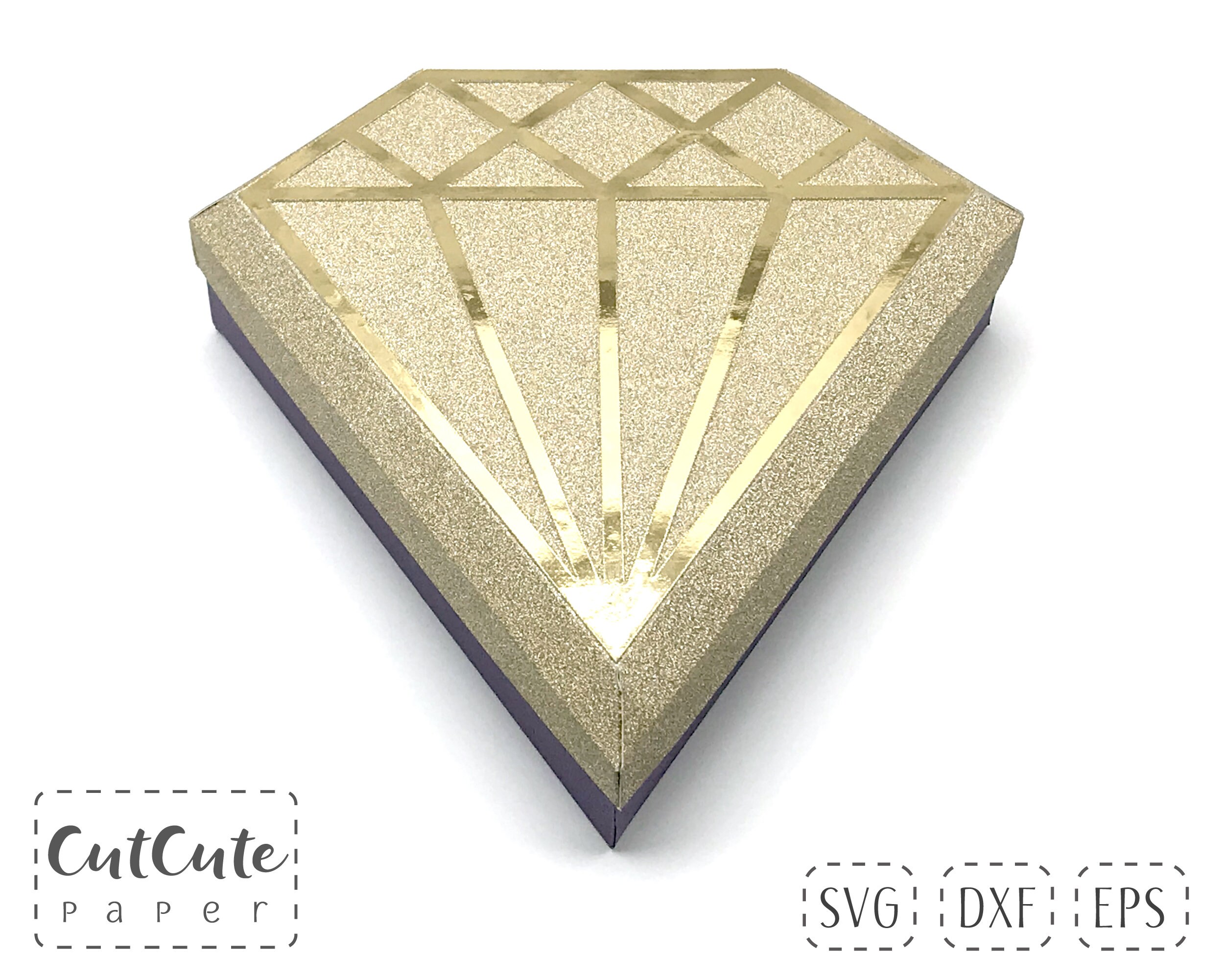 Diamond Box SVG Template for Cricut and Silhouette DIY Gift - Etsy Hong ...