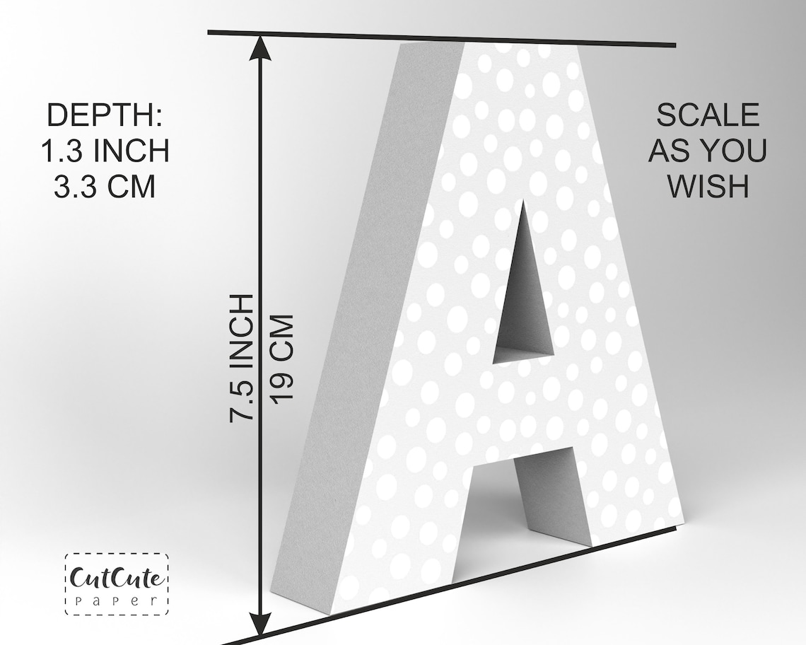 3D Numbers SVG Templates Cardstock Letter SVG for Cricut and - Etsy