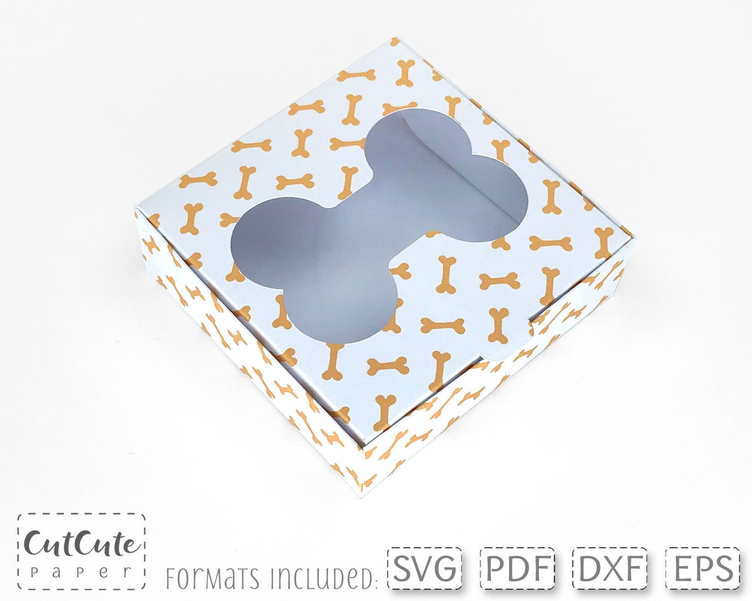 Bone Window Box Template, Dog Treat DIY (svg, Dxf, Eps, Pdf) - Etsy
