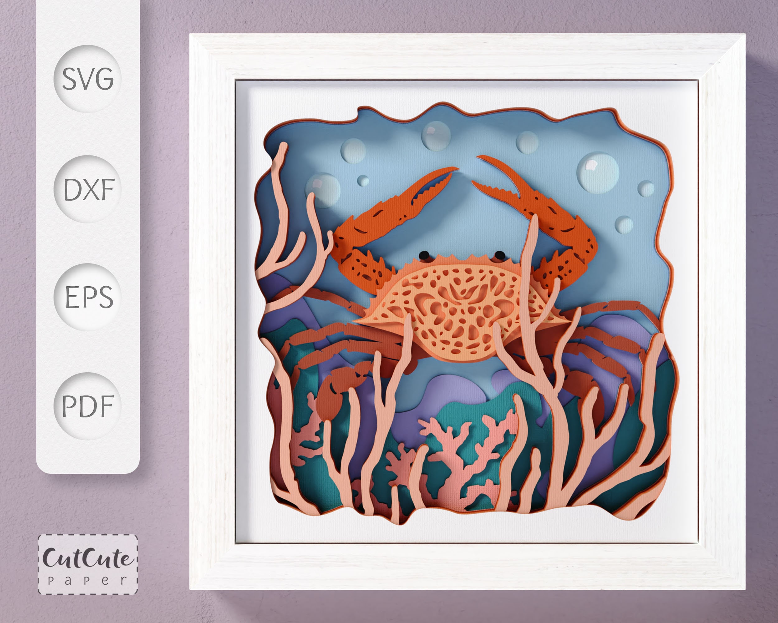 Shadow Box SVG Bundle Templates 3D SVG Sea Life Shadowbox - Etsy
