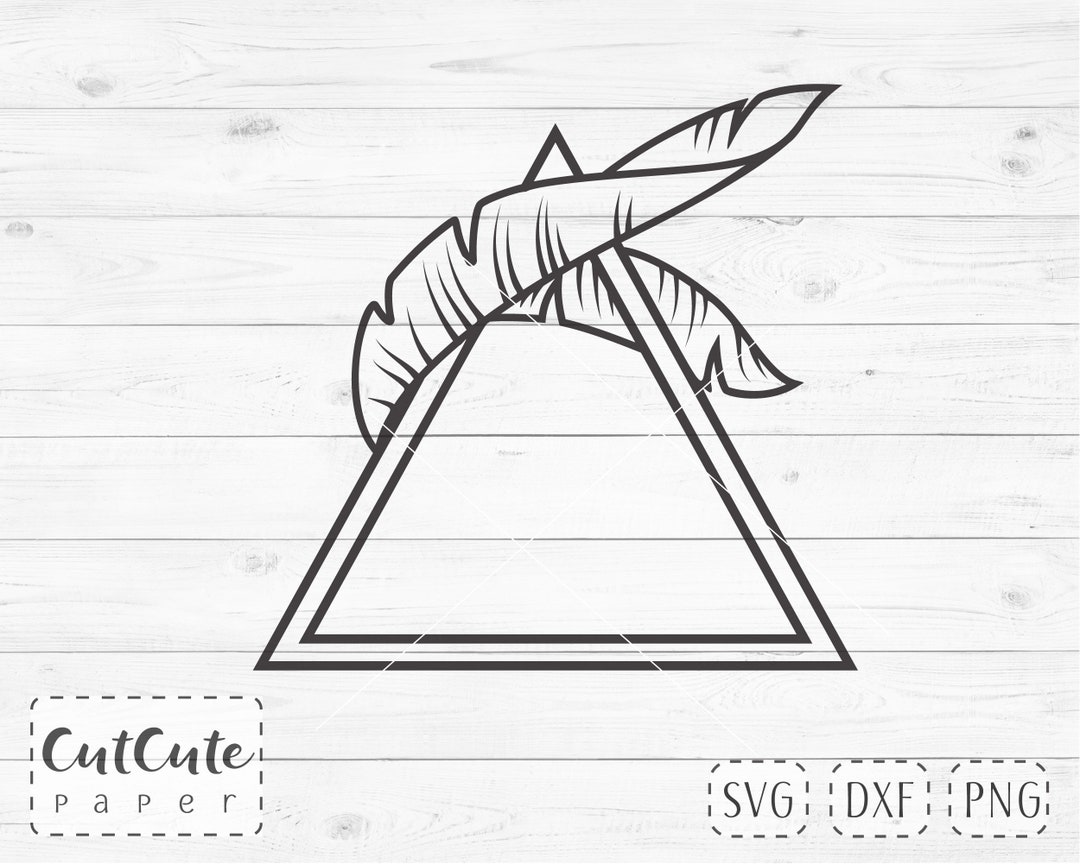 Tropical Frame SVG, Triangle Frame Svg, Cricut Cut File, Silhouette Cut ...