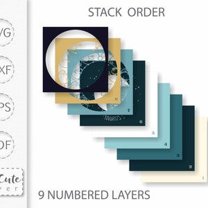 Zodiac Sign Taurus SVG Shadow Box Template, Bull, Stars, Astrology Sign ...