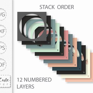 Mountain Landscape Shadow Box SVG Template, 3D SVG Shadowbox, DIY Cabin ...