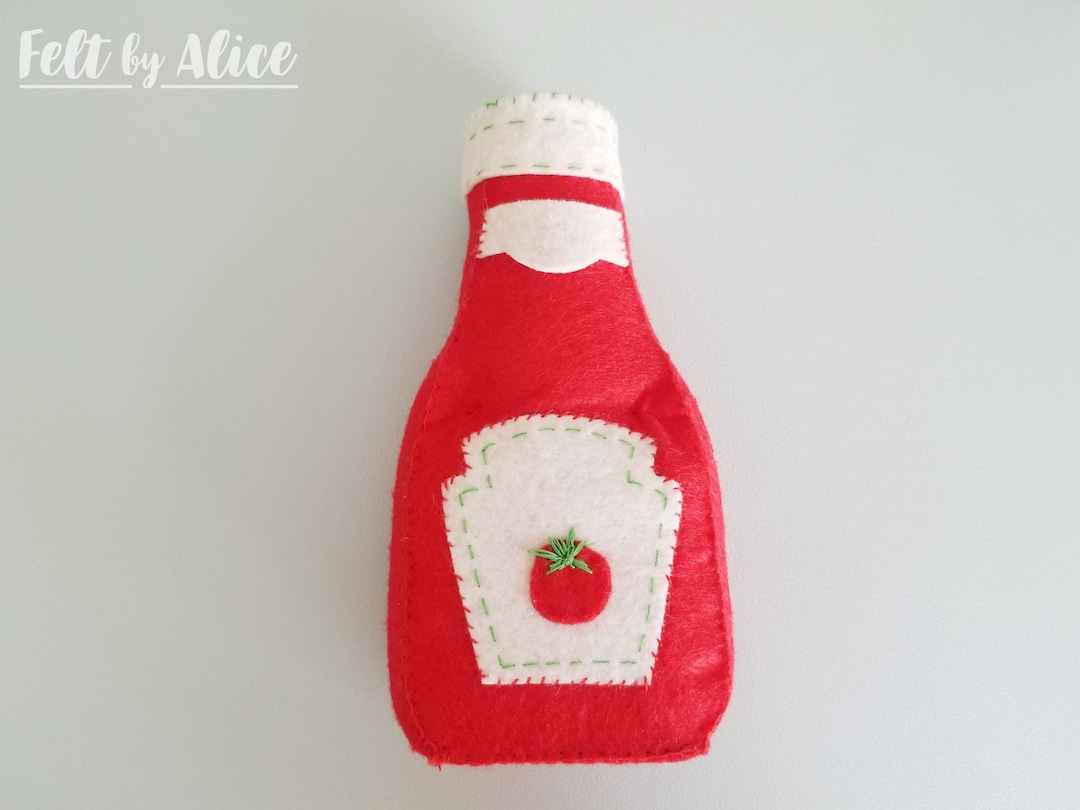 Felt Ketchup Pattern Download, Digital Downloadable Food Pattern ...