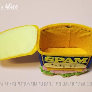 Felt Canned Ham Pattern Download, Digital Downloadable Food Pattern ...