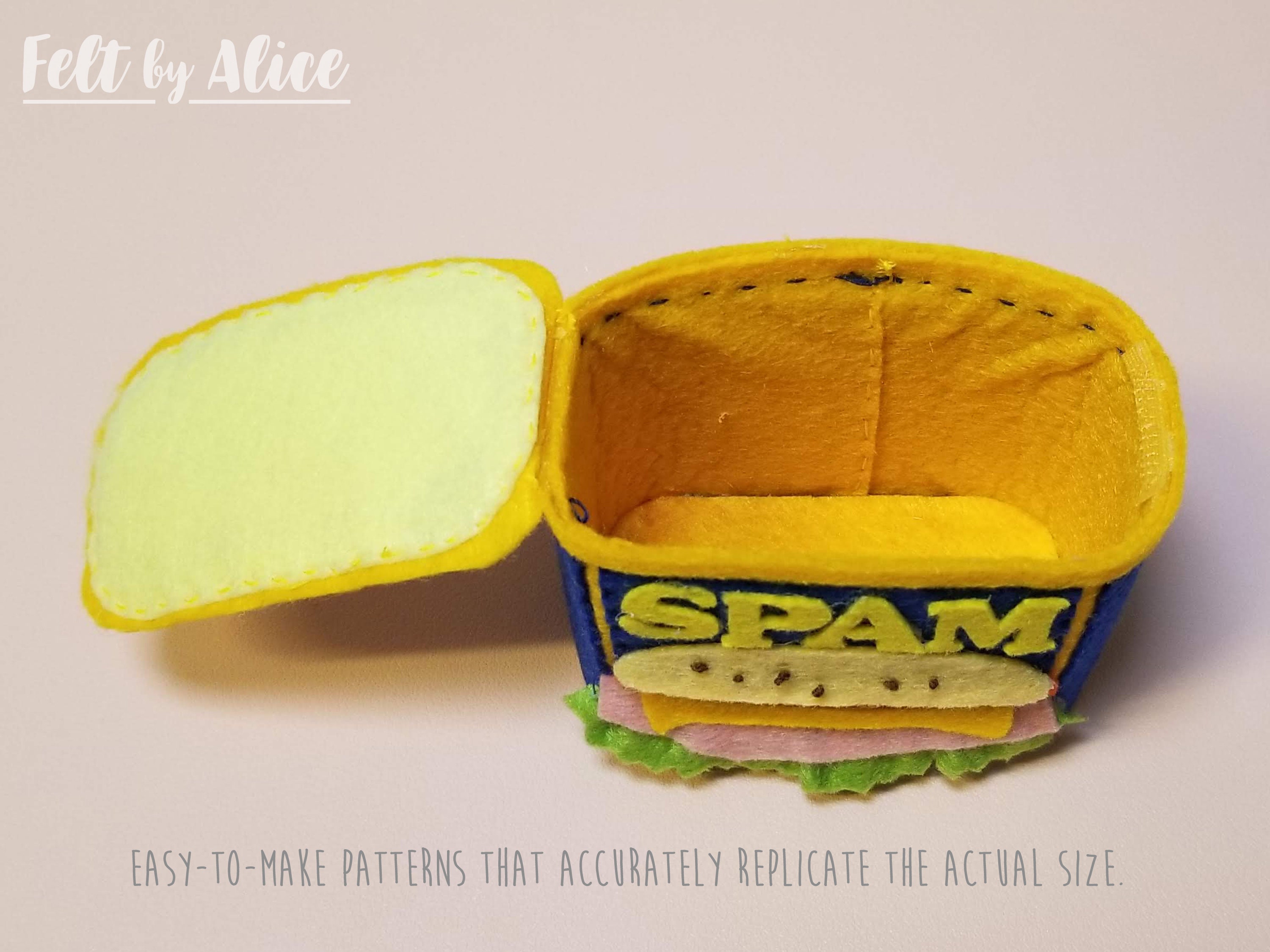 Felt Canned Ham Pattern Download, Digital Downloadable Food Pattern ...