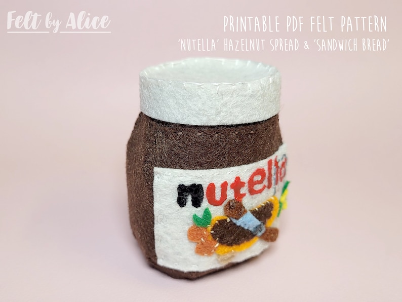 Felt Nutella Making Digital Pattern Downloadable, Felt Food Making ...
