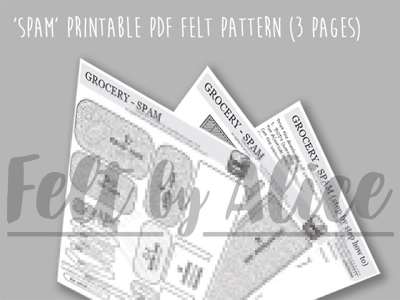 Felt Canned Ham Pattern Download, Digital Downloadable Food Pattern ...