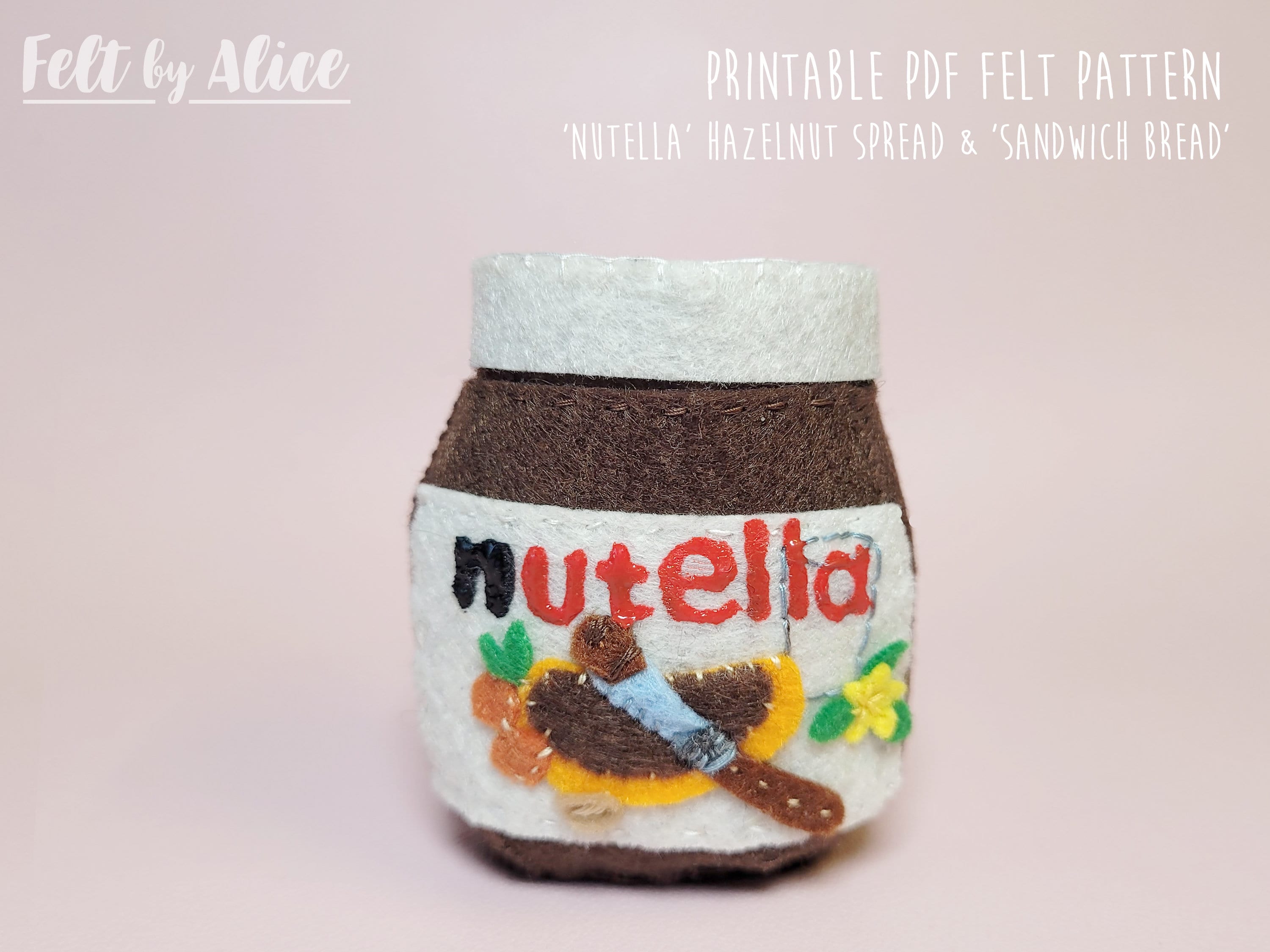 Felt Nutella Making Digital Pattern Downloadable, Felt Food Making ...