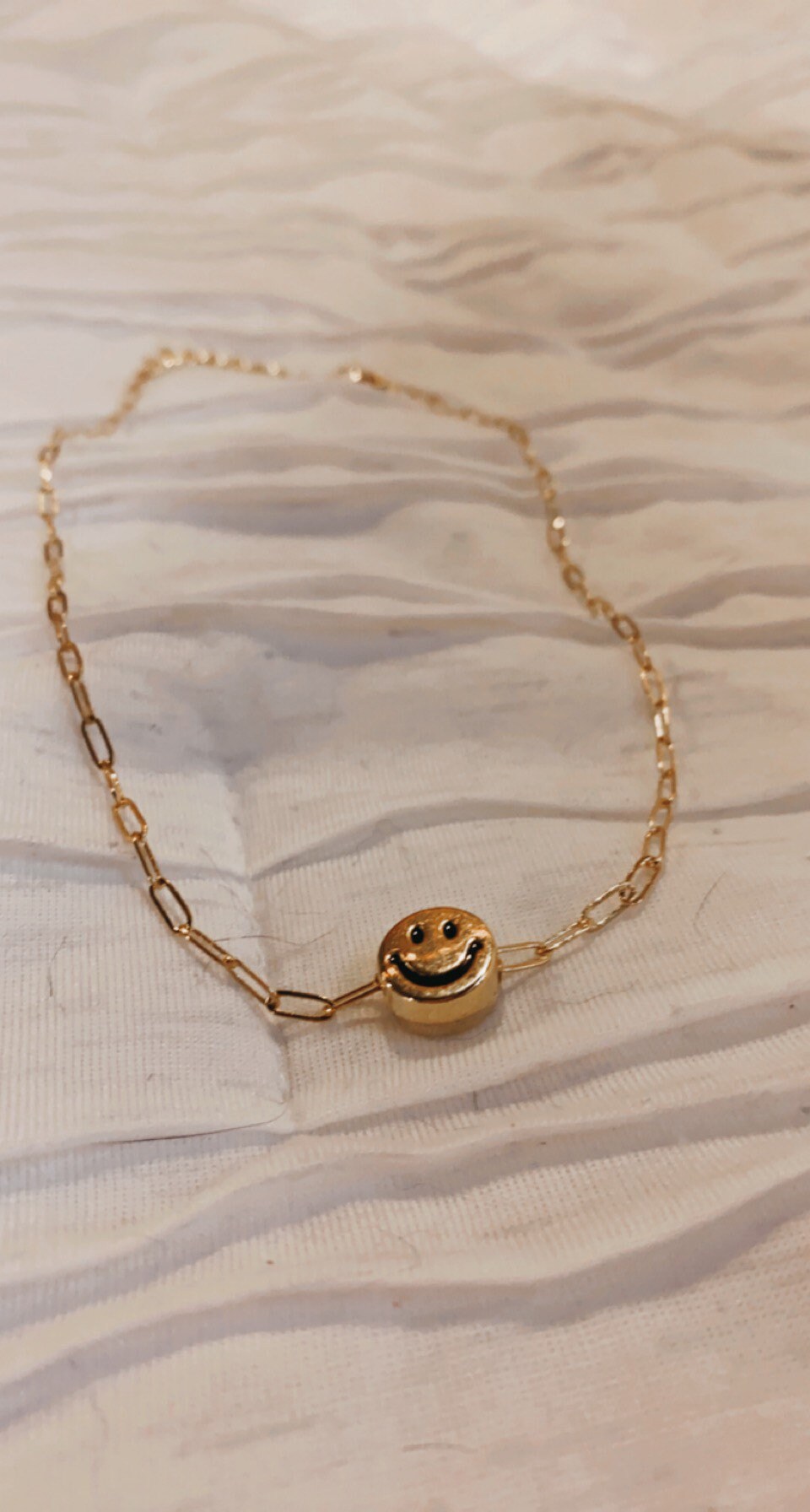 Gold Smiley Gesicht Paperclip Halskette| Happy Face Halskette ...