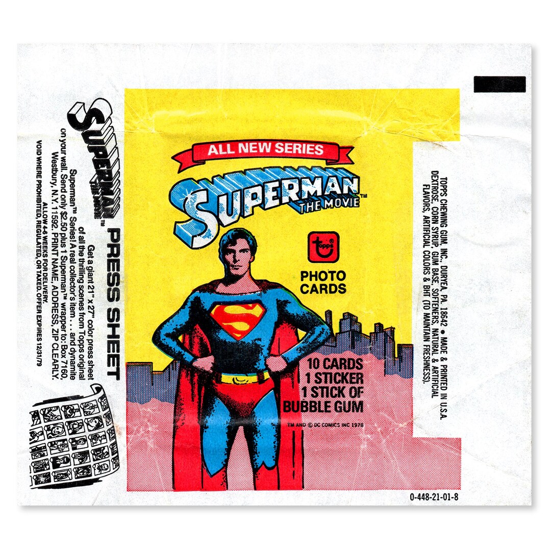 Superman: Trading Card Wax Wrapper - Etsy