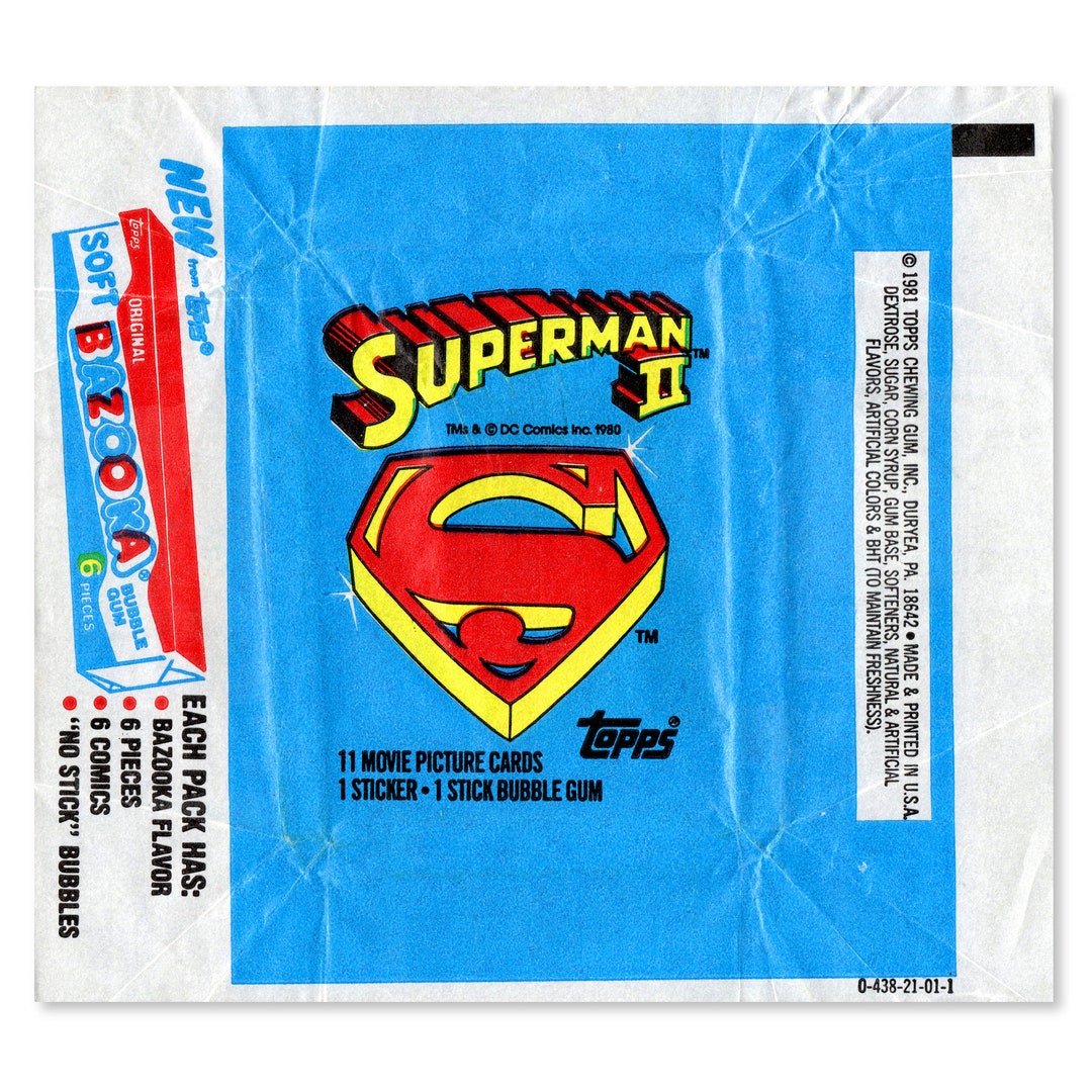 Superman II: Trading Card Wax Wrapper - Etsy