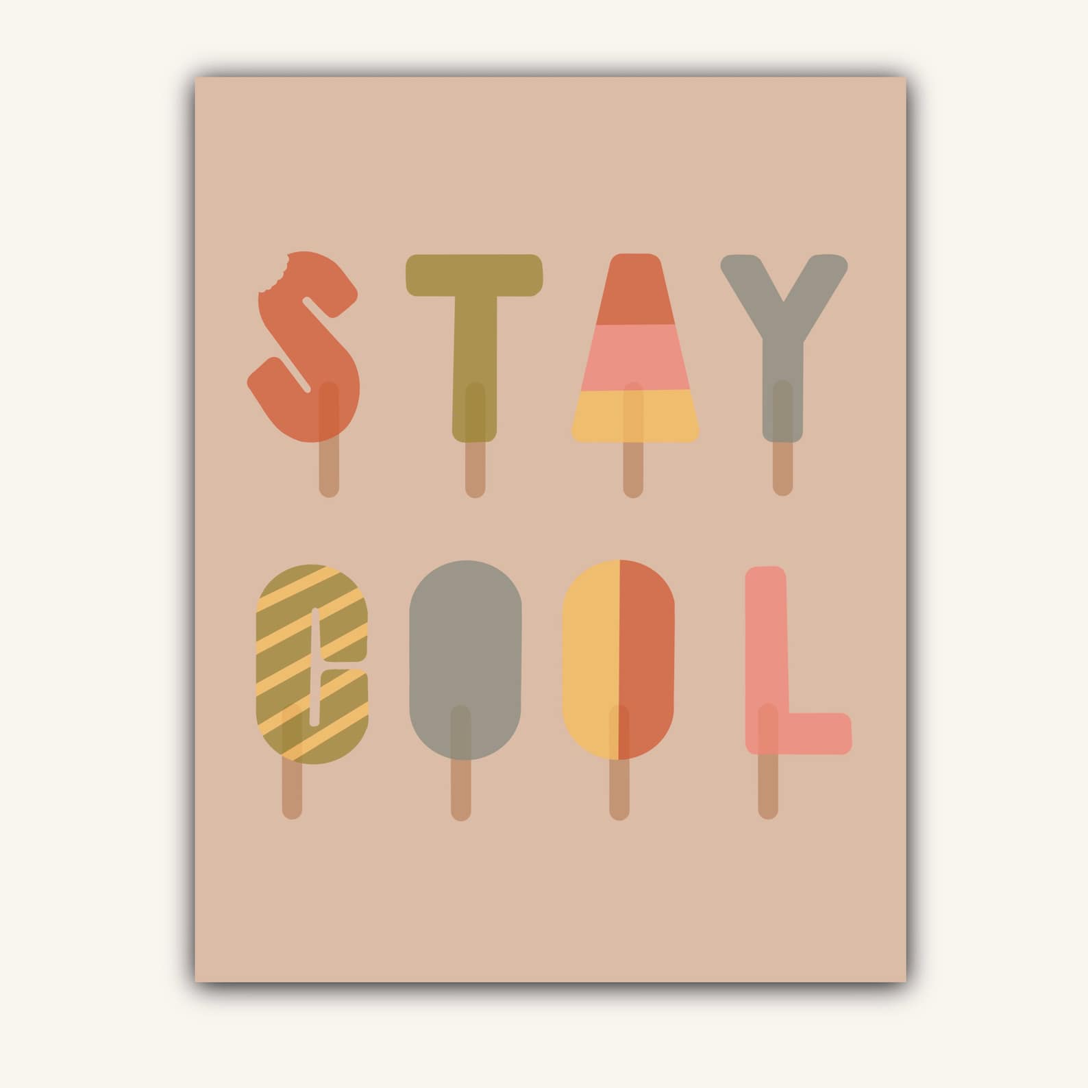 Stay Cool Popsicle Poster Quotes Phrases Sayings Digital - Etsy