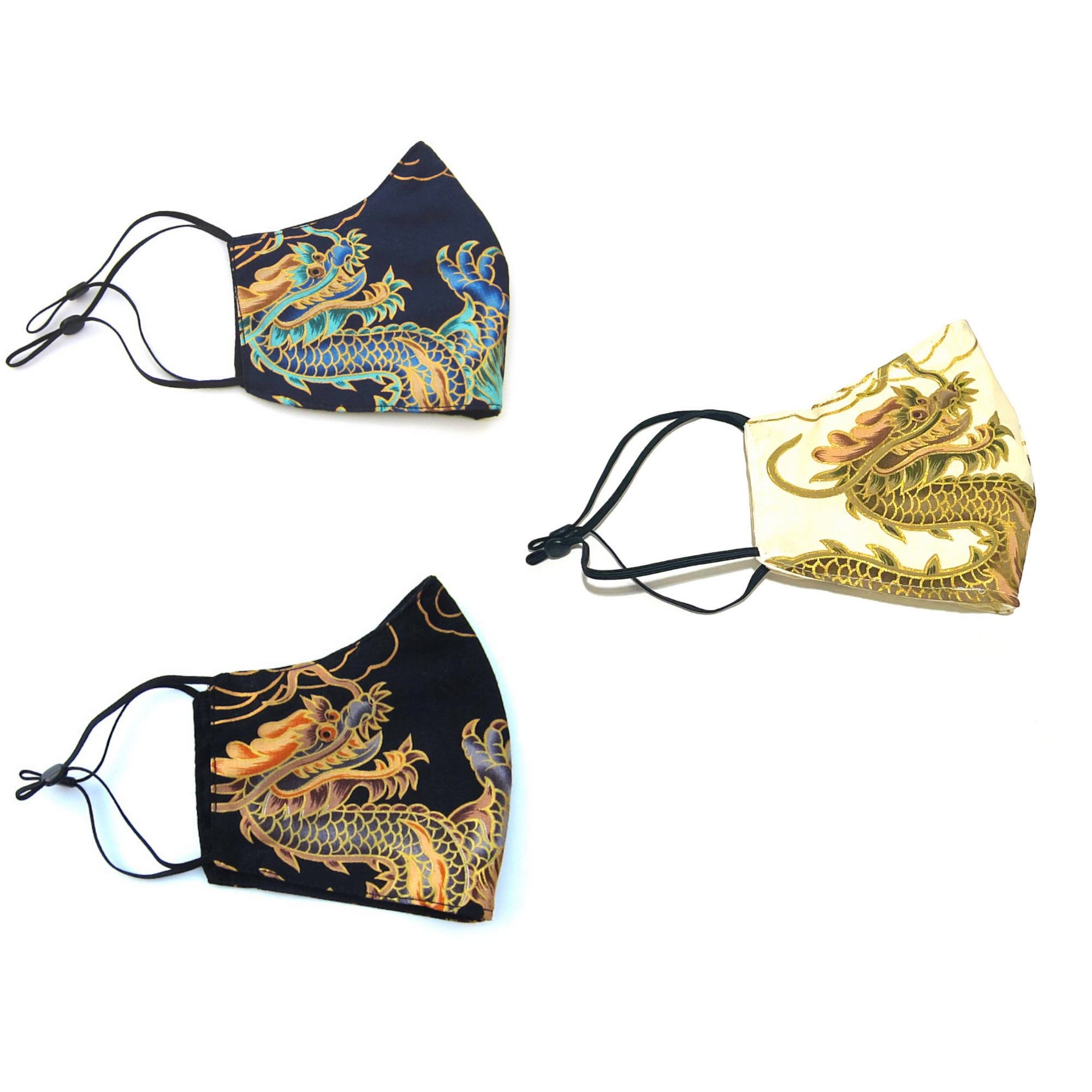 Dragon Face Masks, With Filter Pocket, Adjustable Ear Loops, and 3 ...