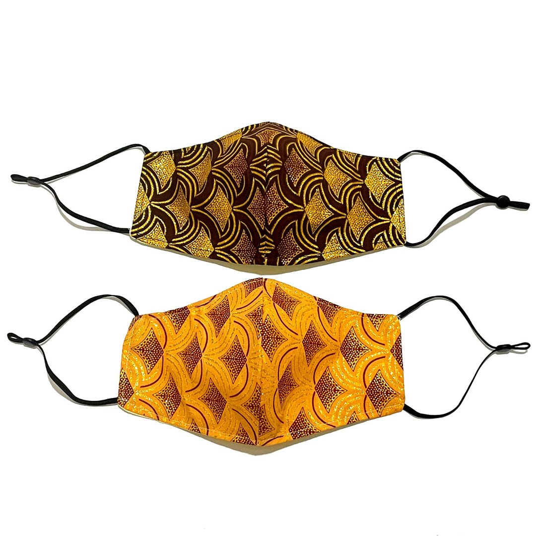 African Print Face Masks With Filter Pocket, Ankara Print Face Mask ...