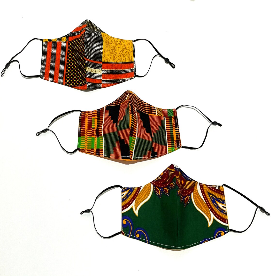African Print Face Masks With Filter Pocket Kente Print Face - Etsy