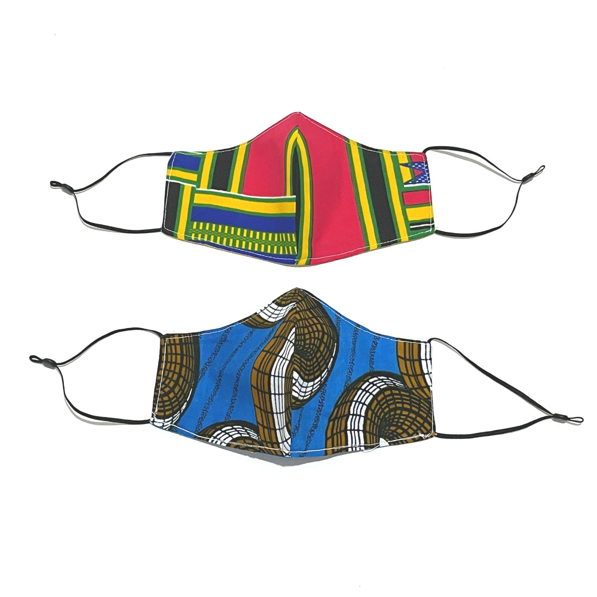 African Print Face Masks With Filter Pocket Kente Print Face - Etsy