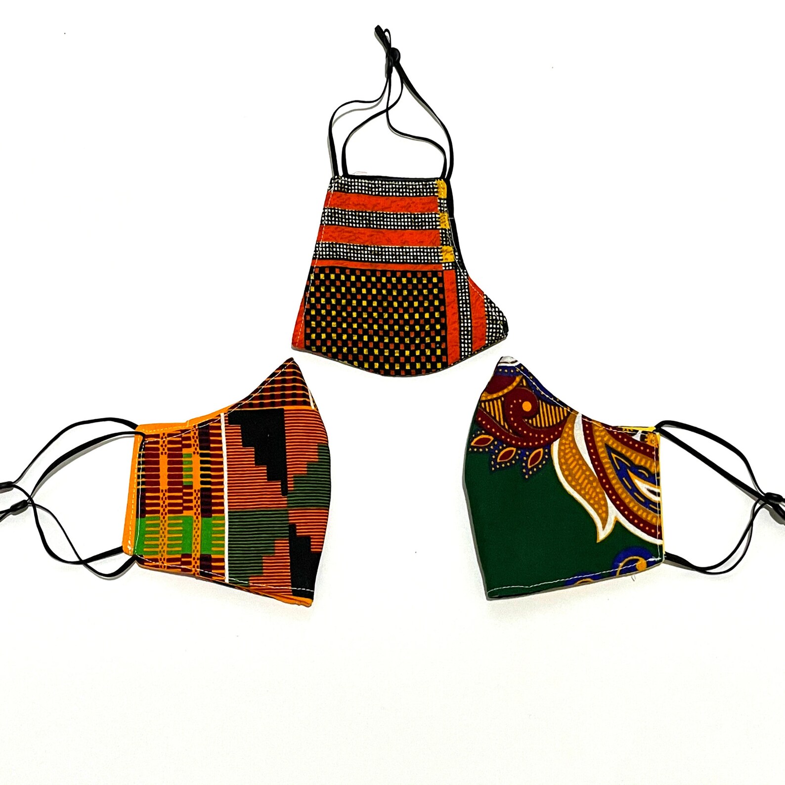 African Print Face Masks With Filter Pocket Kente Print Face - Etsy