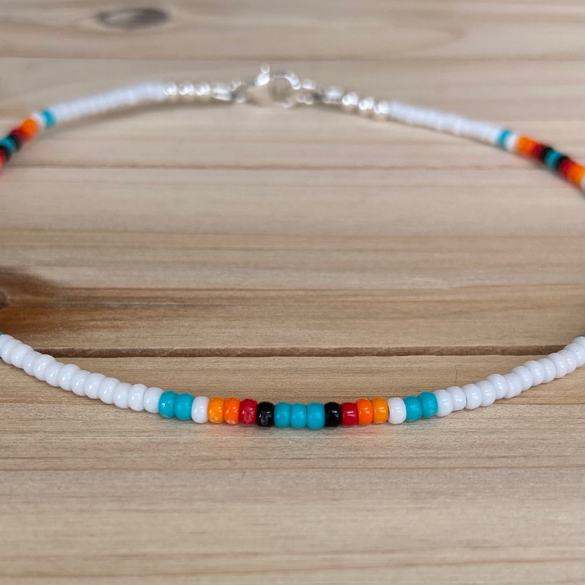 Sunrise Dainty Beaded Anklet Seed Bead Anklet Beach Anklet - Etsy