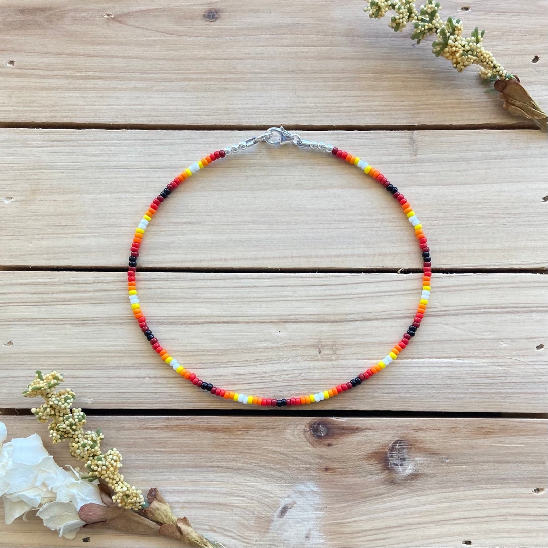 Desert Sun Dainty Beaded Anklet, Seed Bead Anklet, Beach Anklet ...
