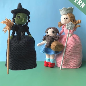 Reversible Crochet PATTERN — Glinda and Elphaba Reversible Witches - Etsy