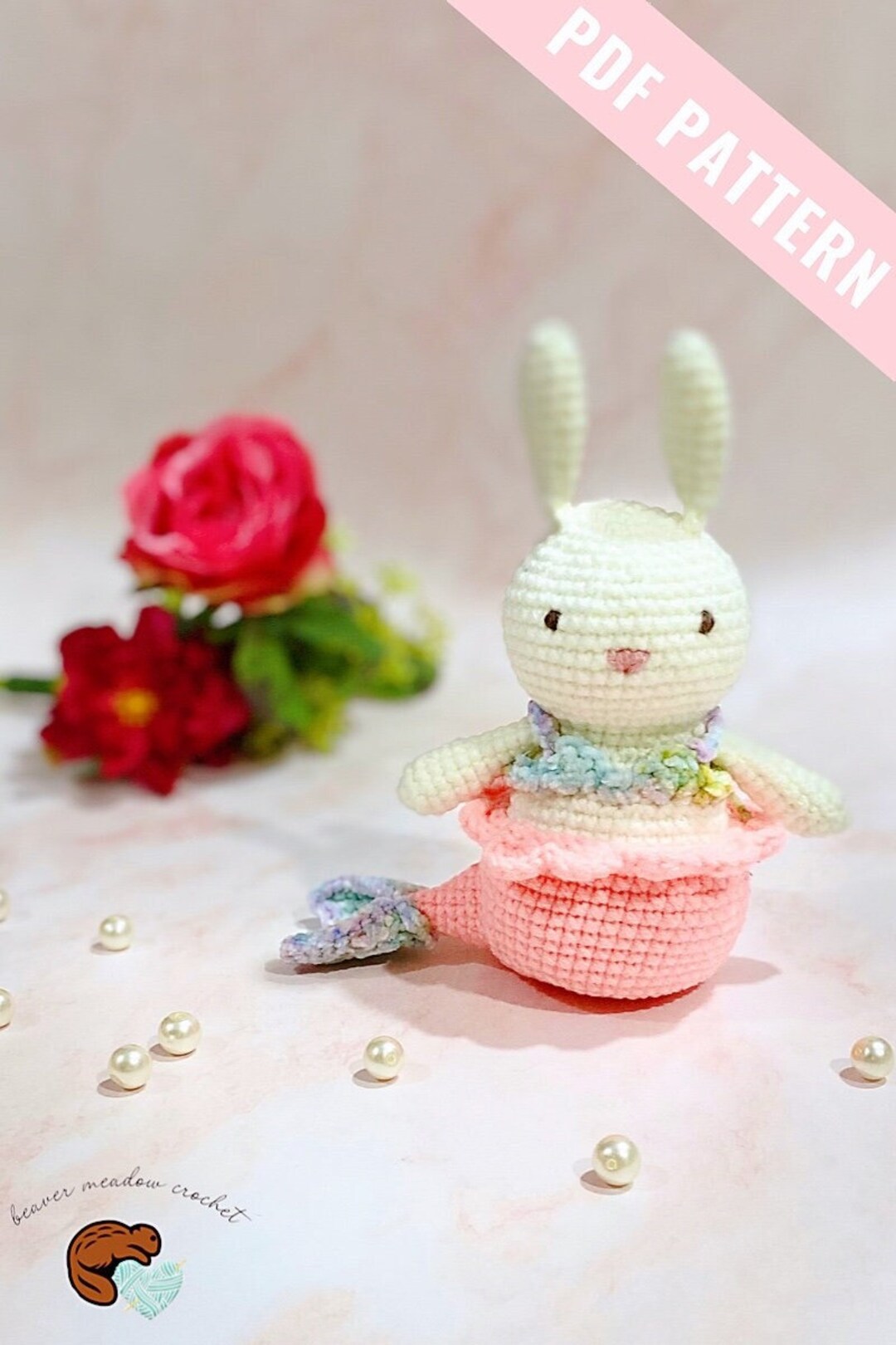 Crochet PATTERN — Daisy Mae the Mer-bunny - Etsy