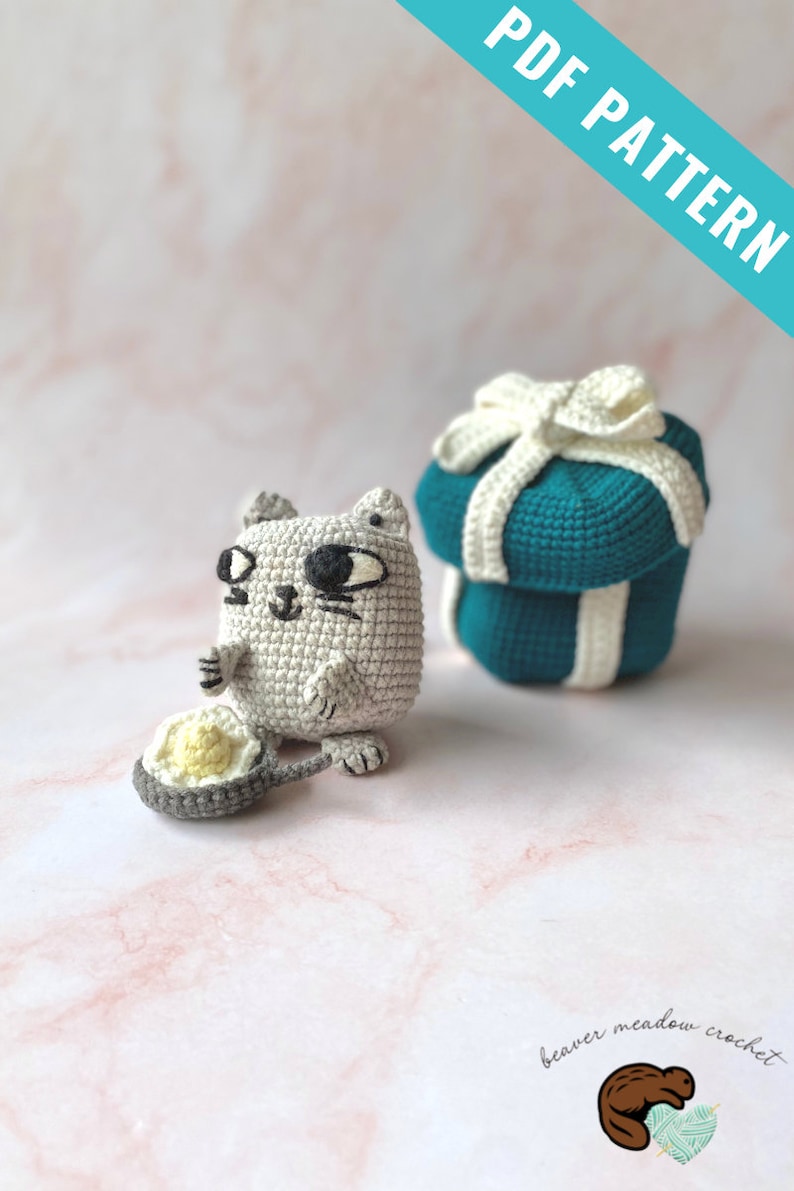 Crochet PATTERN Potato the Hiding Cat - Etsy