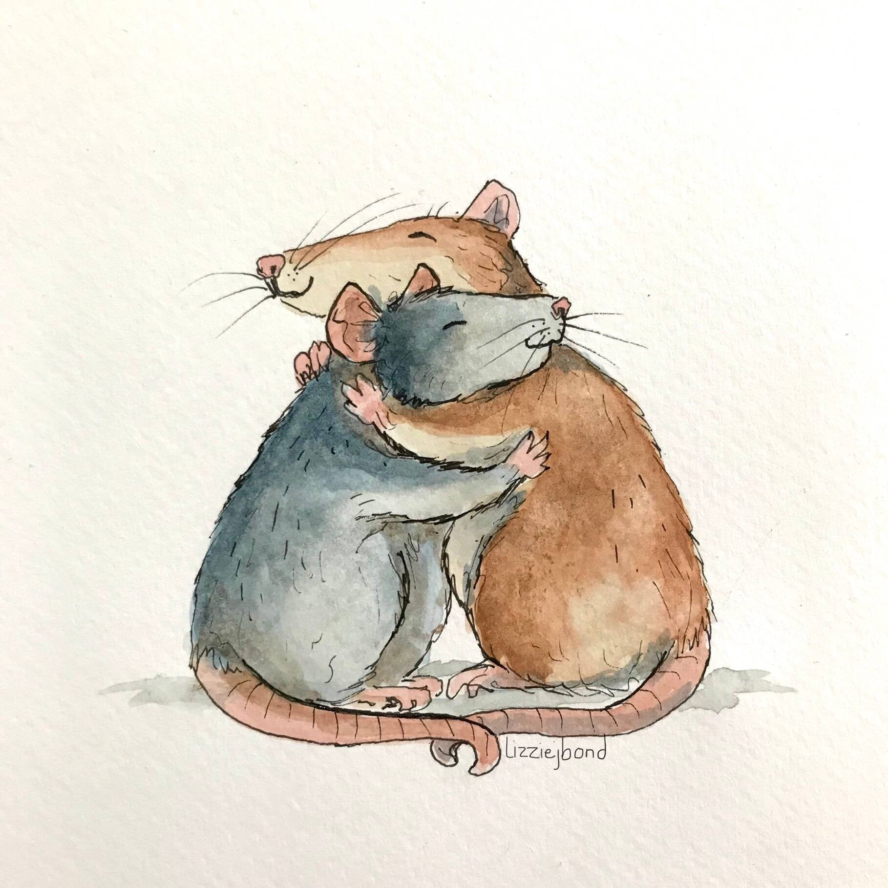 Rats Hugging - Etsy