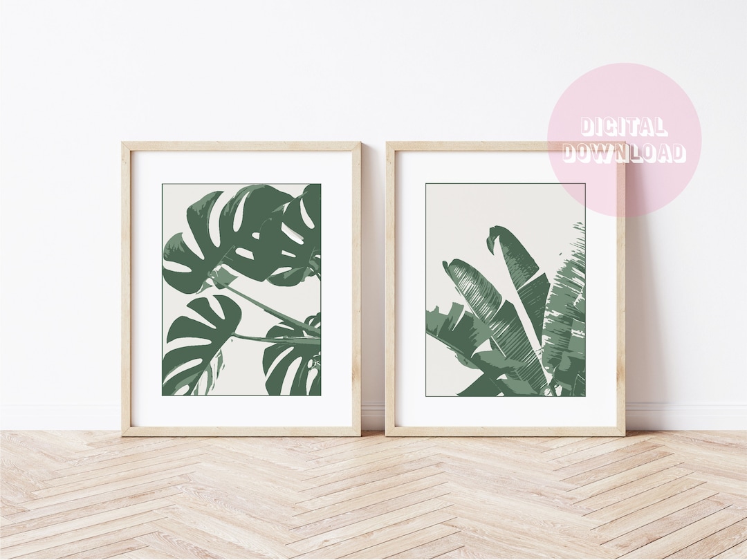 Plants Set of (2) Two Posters in COLOR - Etsy