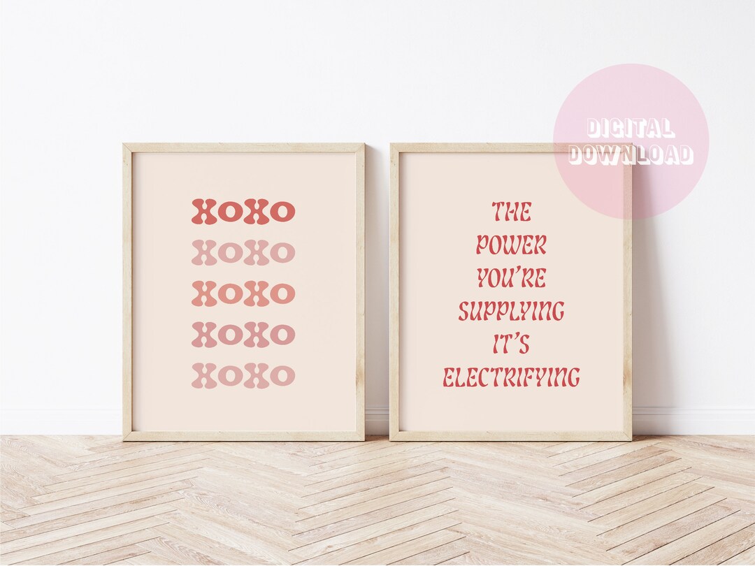 Set of Two (2) Valentine's Day Poster - Printable, Instant Download ...