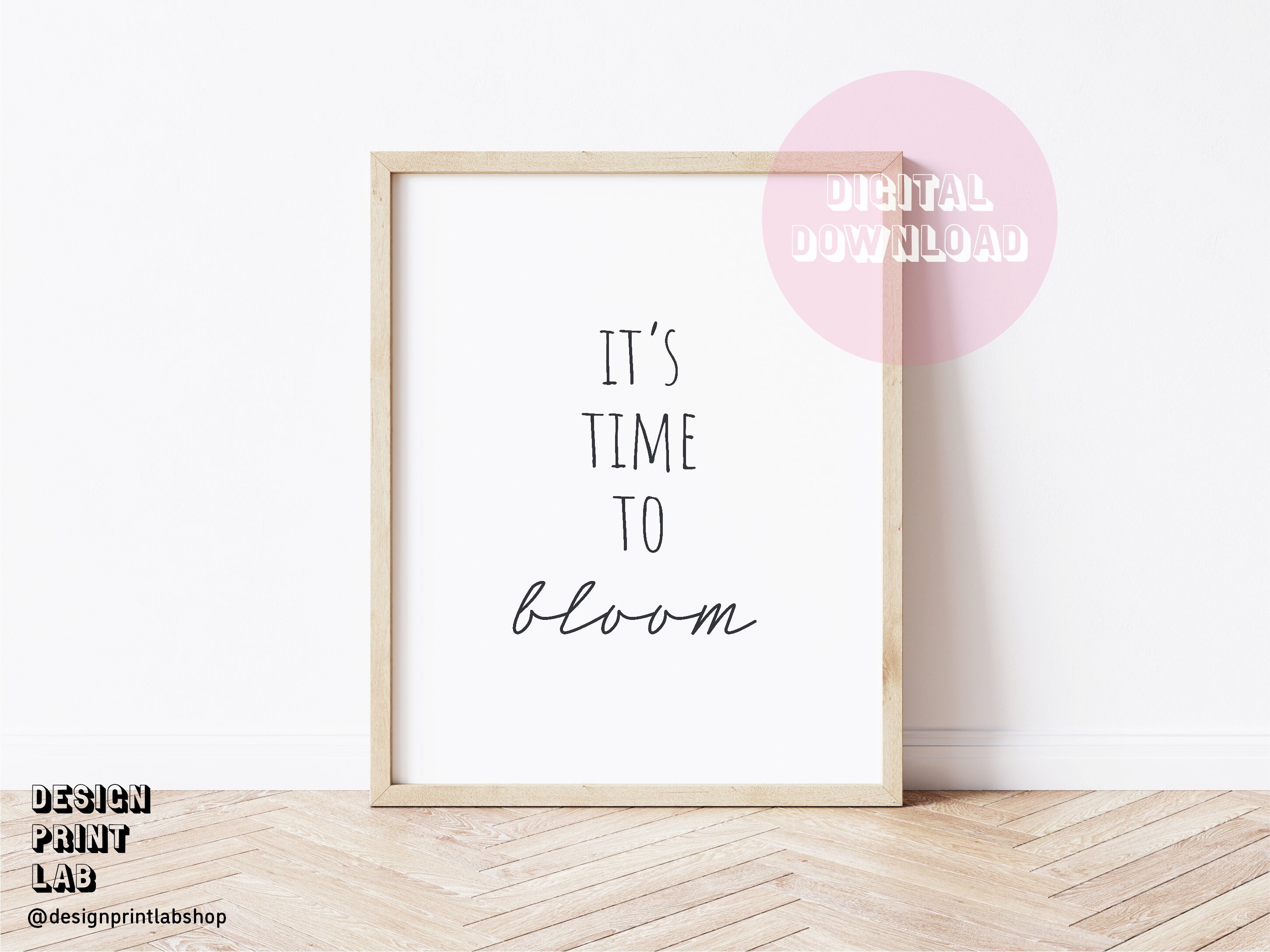 Printable Spring Themed Poster, It's Time to Bloom! - Etsy