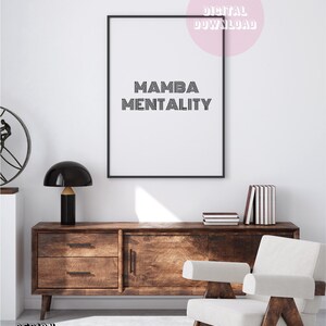 Mamba Mentality Digital Poster, Inspirational, Kobe Bryant Quote, 24 - Etsy