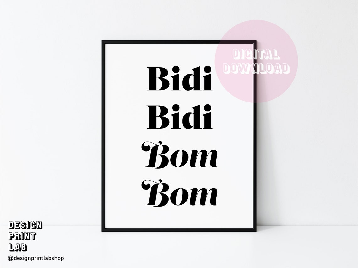 Bidi Bidi Bom Bom Selena Digital Poster - Lyrics Poster, Quote ...