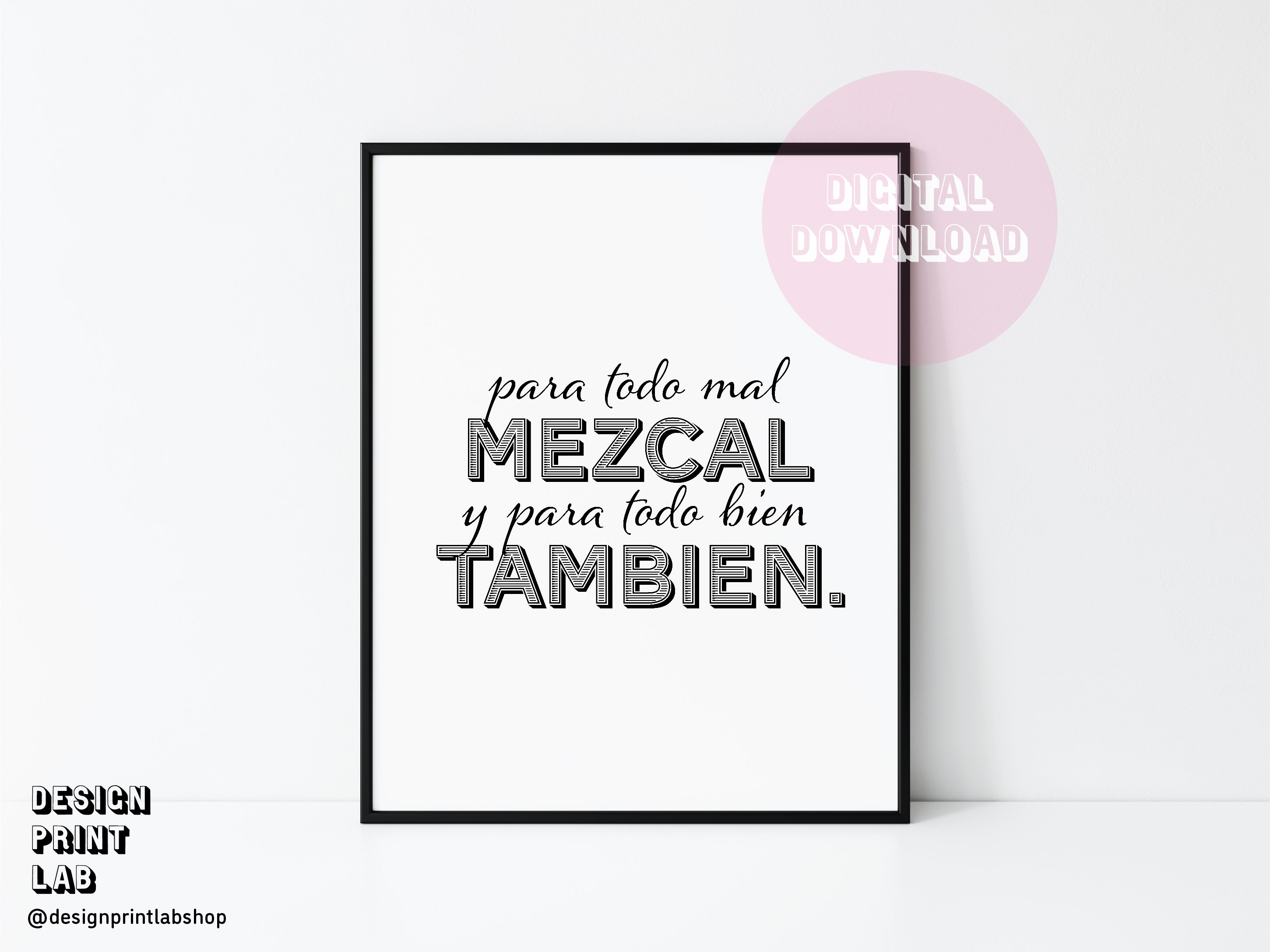 Mezcal Digital Poster - Downloadable Print, Poster, Wall Art, Room ...