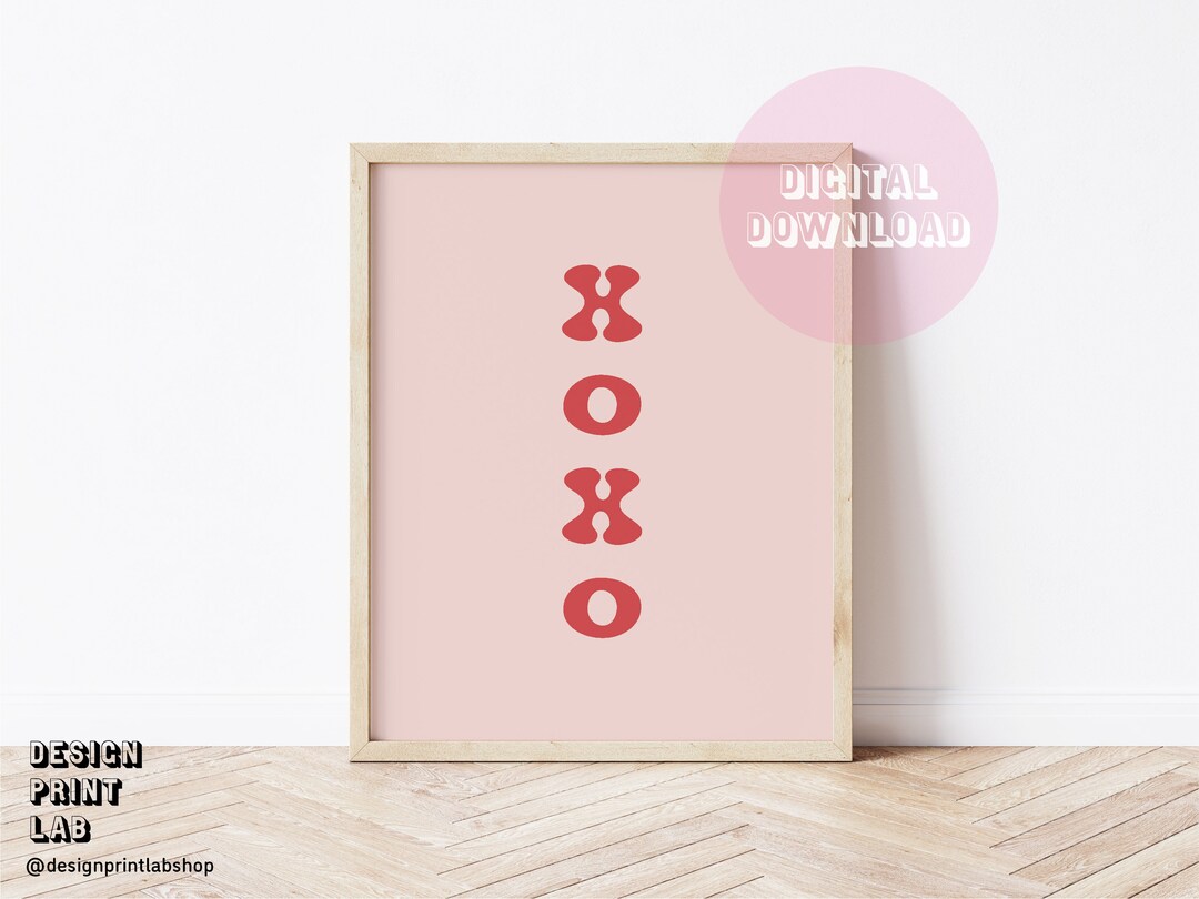 XOXO - Vday Printable Poster - Instant Download - Etsy
