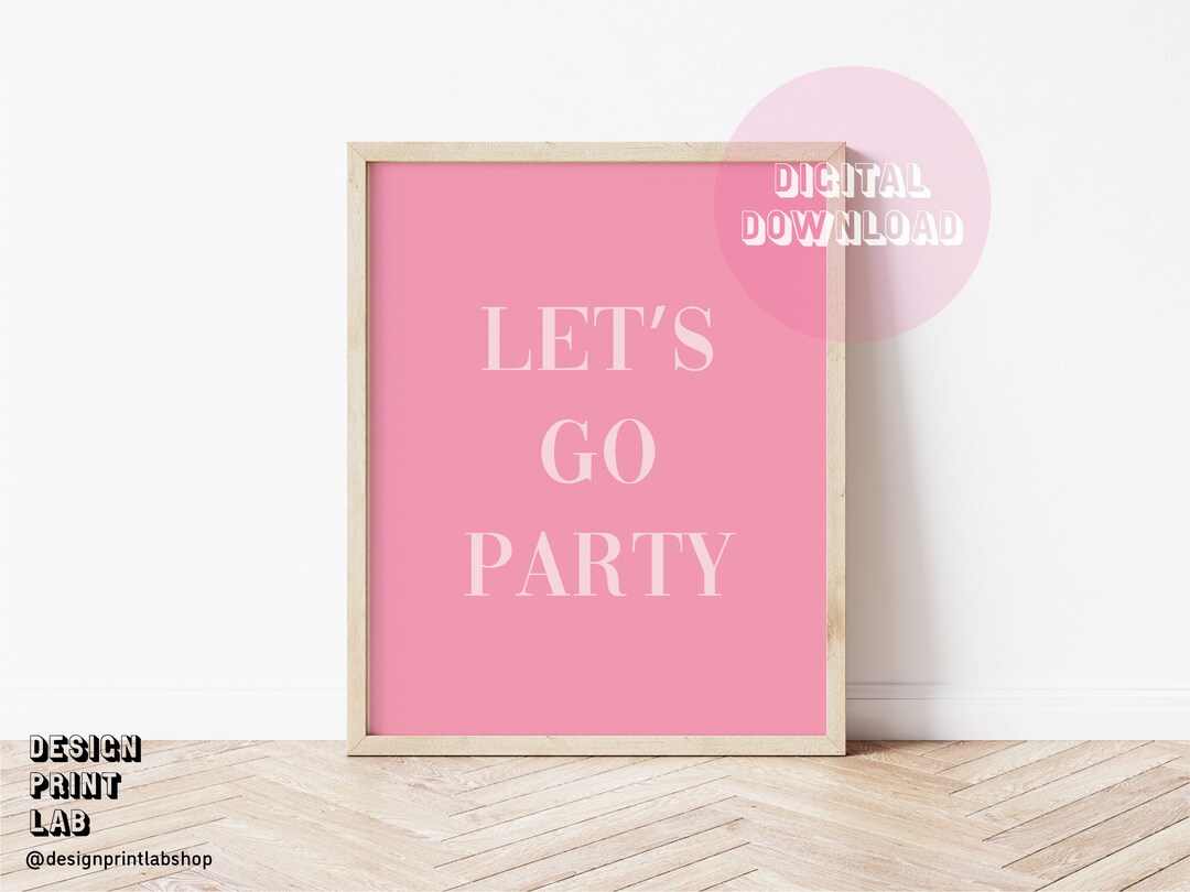 Barbie Let's Go Party! - Barbie Themed Wall Art - Etsy