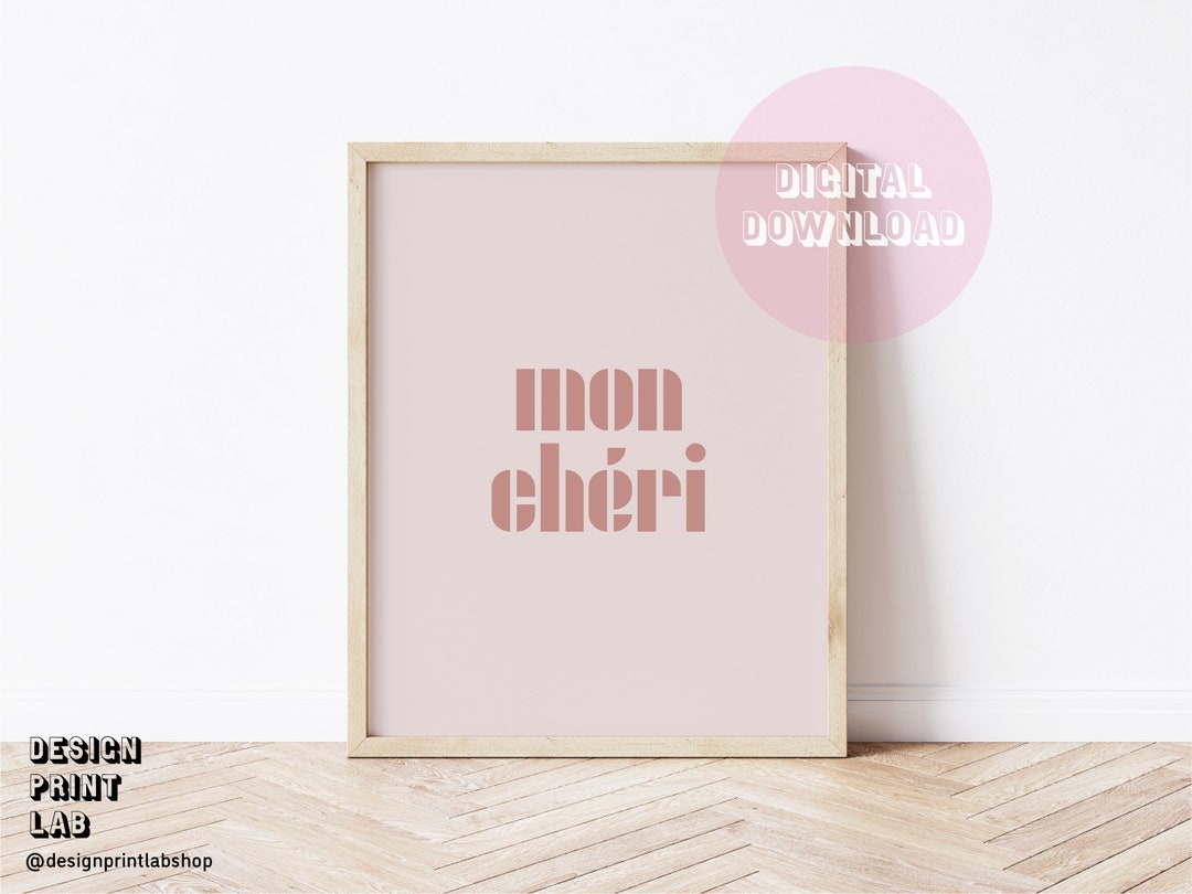 MON CHERIE - French Valentines Day Poster - Etsy