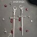 Hand Made Gothic Sword Blood Drop Earrings - Etsy