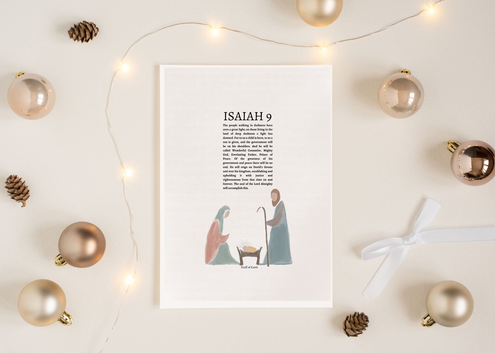 Isaiah 9 Wall Art, Christian Painting, Biblical Decor, Minimalist Art ...