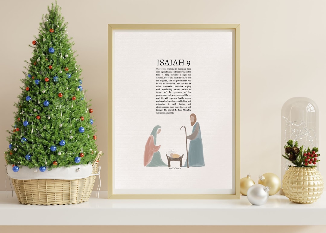 Isaiah 9 Wall Art, Christian Painting, Biblical Decor, Minimalist Art ...