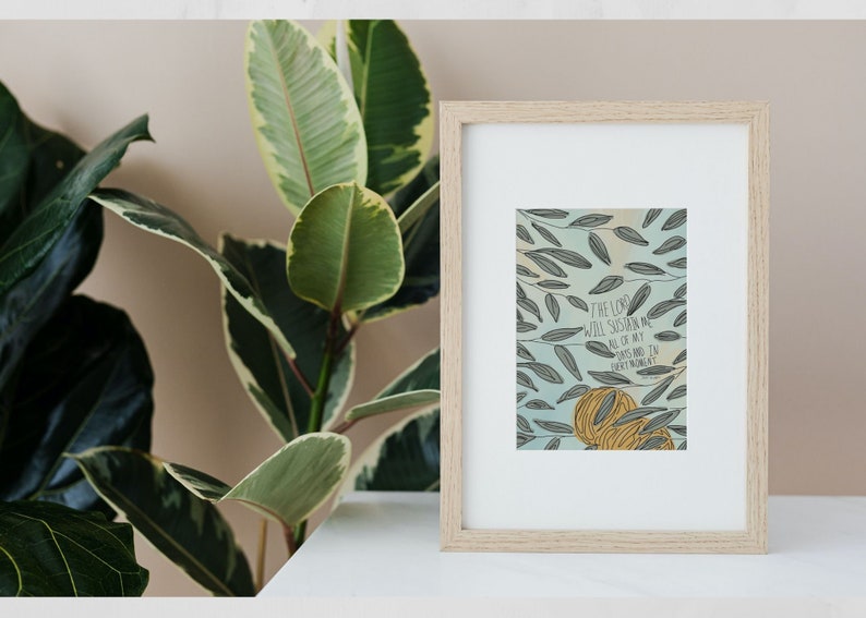 The Lord Will Sustain You Wall Art, Christian Art, Biblical Art ...
