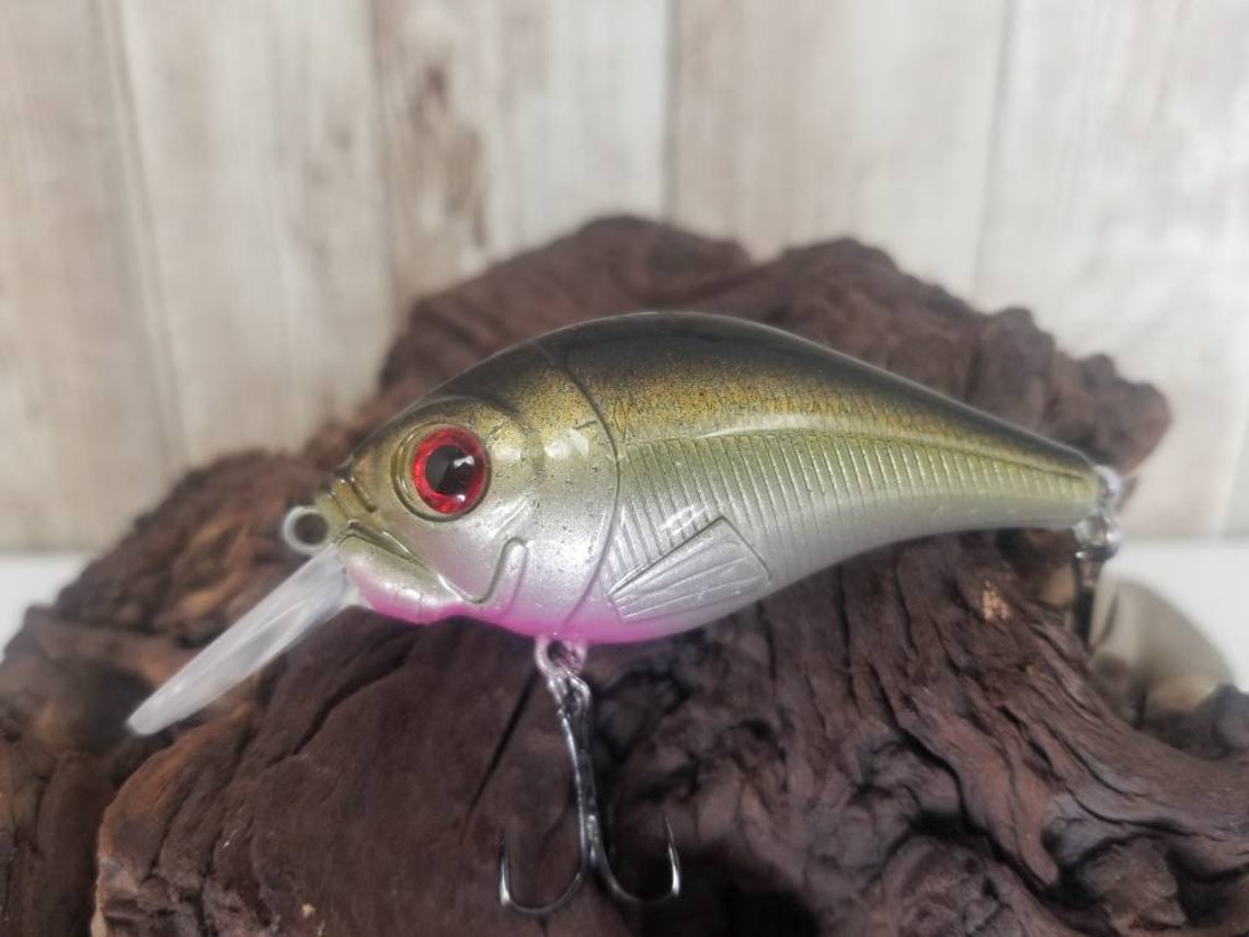 Hand Painted Gold/black Shad Fishing Lure Crank Bait - Etsy