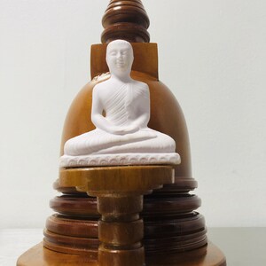 10.5inch Wood Sculpture Small Buddhist Statue Home Decoration ...