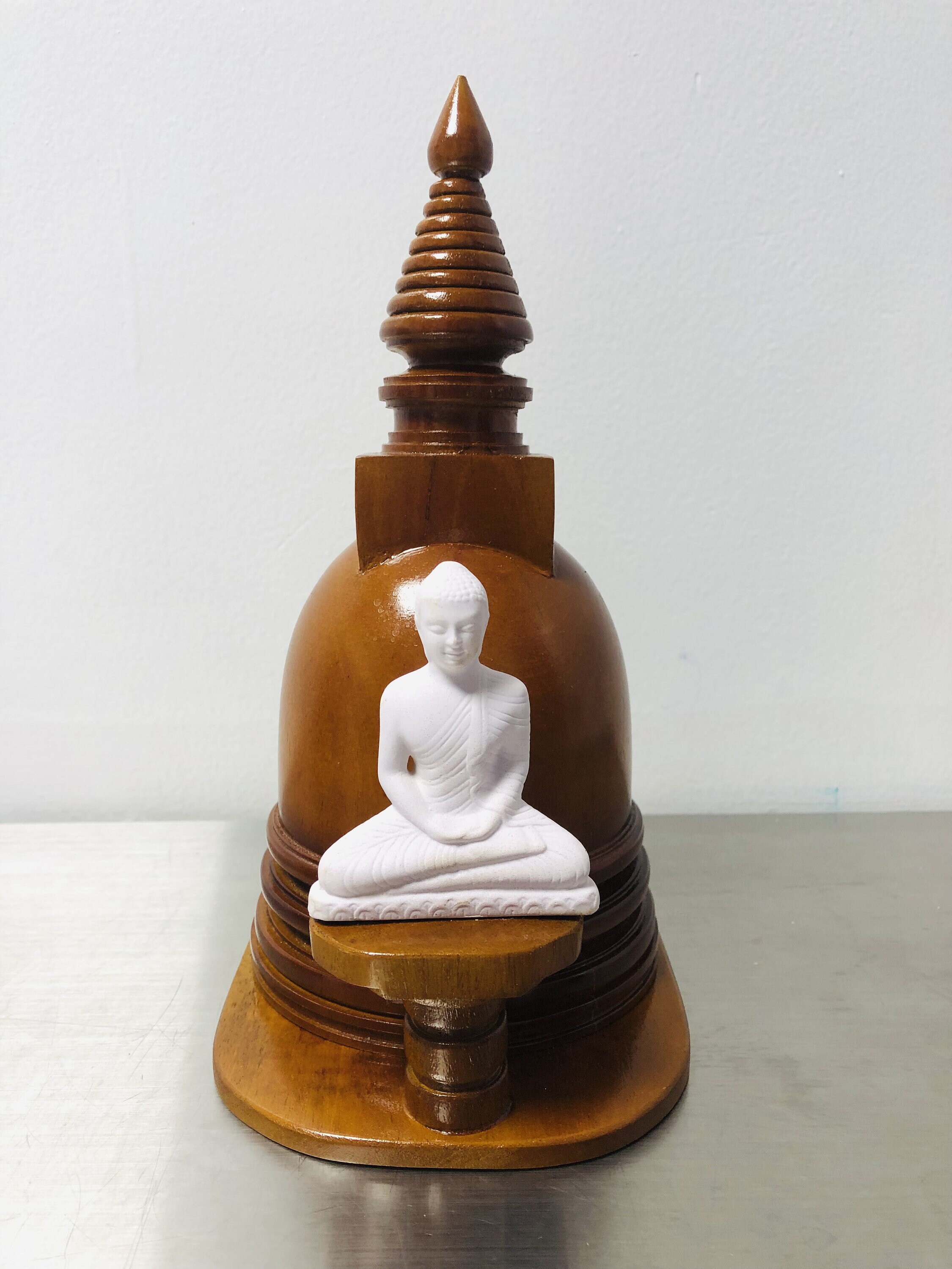 10.5inch Wood Sculpture Small Buddhist Statue Home Decoration ...