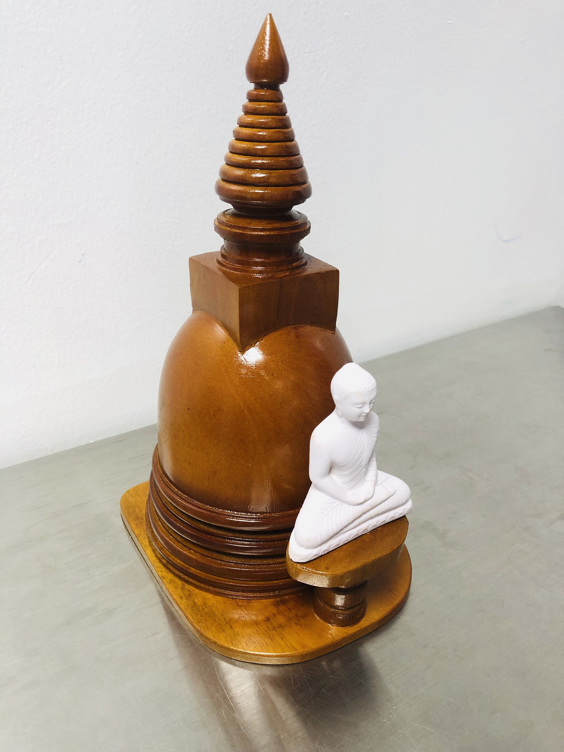 10.5inch Wood Sculpture Small Buddhist Statue Home Decoration ...