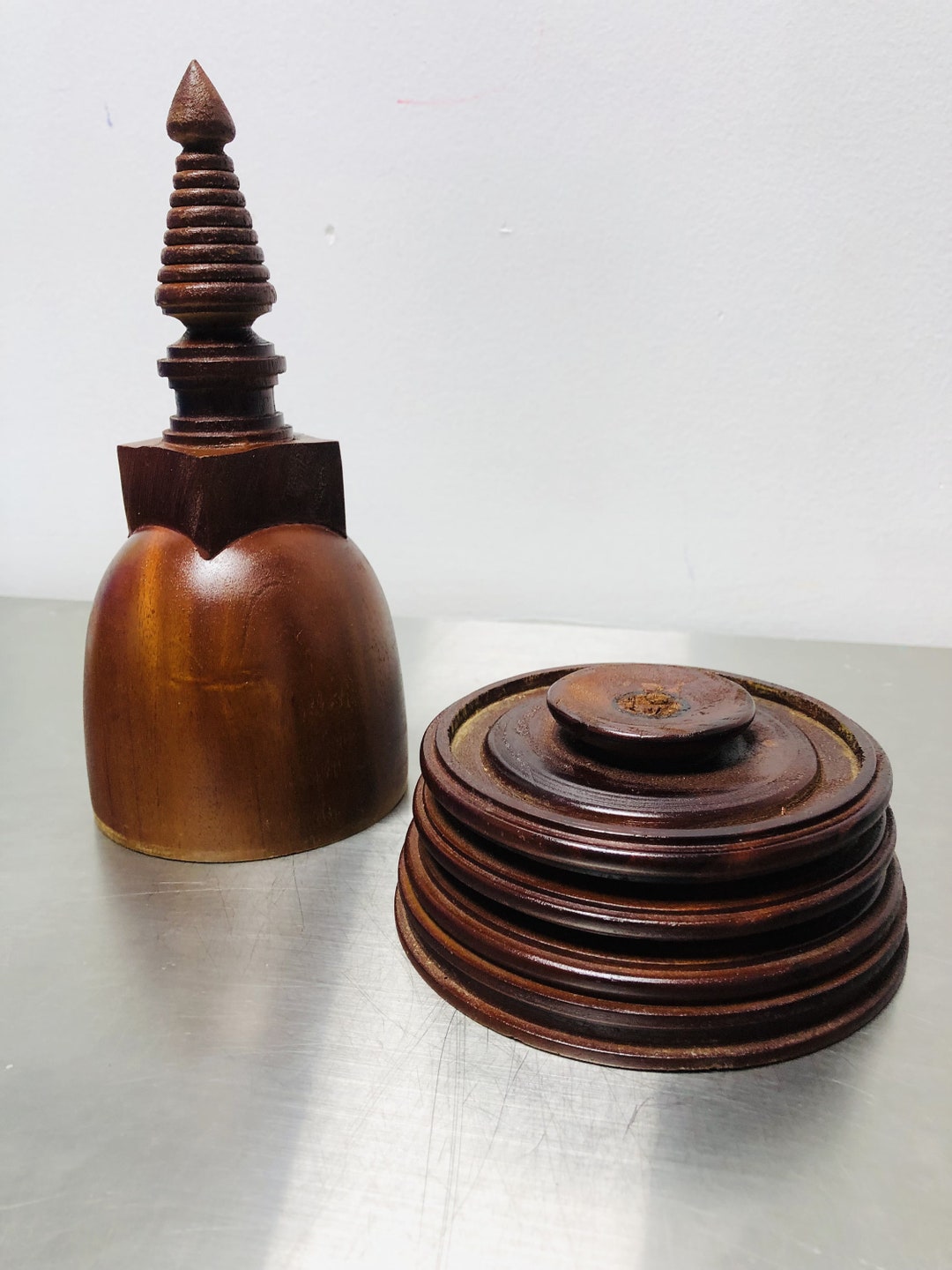 Wood Buddhist Stupa Memory Sculpture Relics Can Be Buried Chaithya Home ...