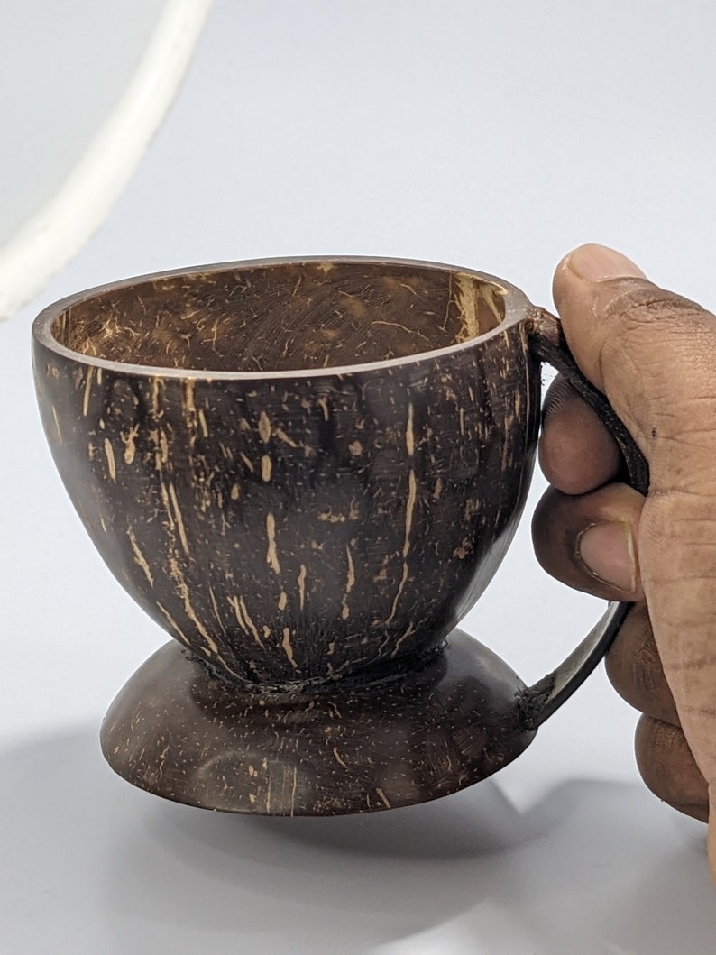 Wood Coffee Cup Coconut Shell Tea Mug Handcraft Party Pot Art - Etsy
