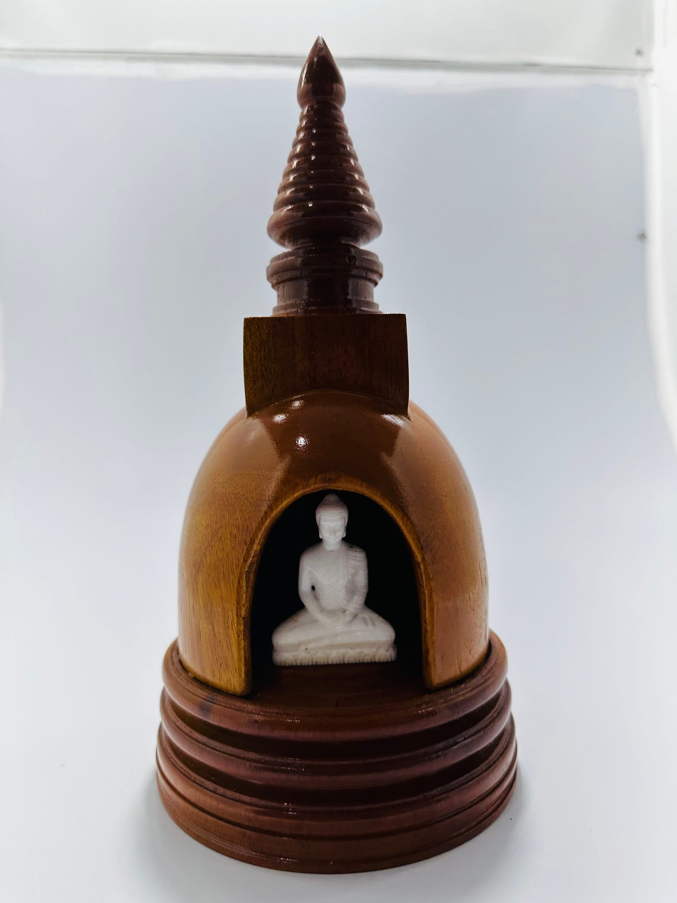 Unique Buddha Statue Table Desk Decoration Buddhist Gift Stupa Wood ...