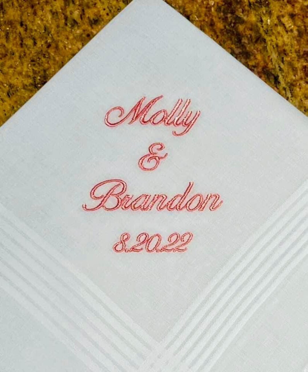 Embroidered Keepsake Handkerchief for Groom, Bridal Gift to Husband ...