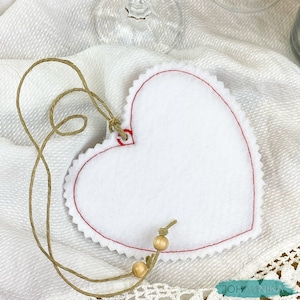 Personalized Love Message Embroidered Heart, Add Your Own Text Heart ...